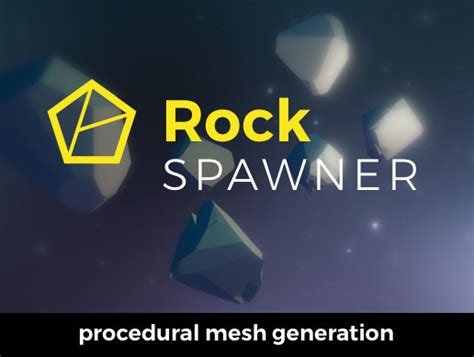 Rock Spawner Low Poly Procedural Mesh Generator 모델링 Unity Asset Store