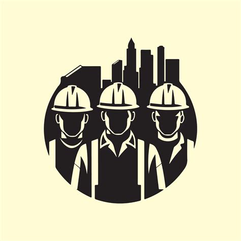 Construction Workers Logo Vector 35144257 Vector Art At Vecteezy
