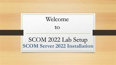 Scom Server 2022 Installation Youtube