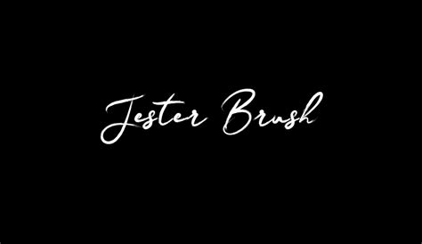 Jester Brush Font Font Tr