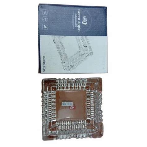 Solid White Glass Square Ashtray At ₹ 60piece In Kolkata Id 23536496462