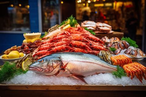 Premium Photo Seafaring Splendor Fresh Seafood Delights