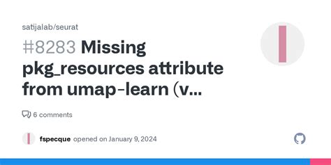 Missing Pkg Resources Attribute From Umap Learn V 0 5 5 Issue 8283