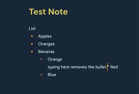 Bullet Lists Cursor Position Shouldnt Be Able To Go To The Left Of The Bullet Rbearapp