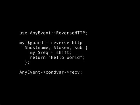 Asynchronous Programming With Anyevent Ppt