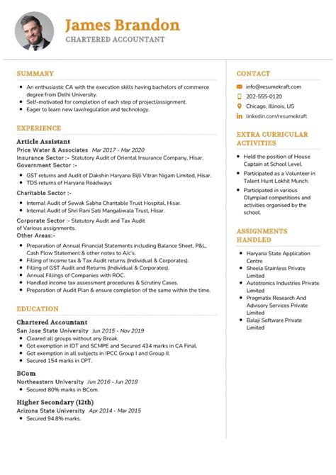 Top 7 Ca Articleship Resume Samples Download Free In 2026 Resumekraft