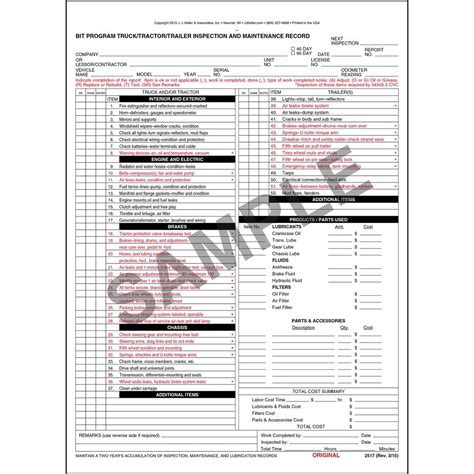 Chp Vehicle Inspection Checklist Vehicle Uoi