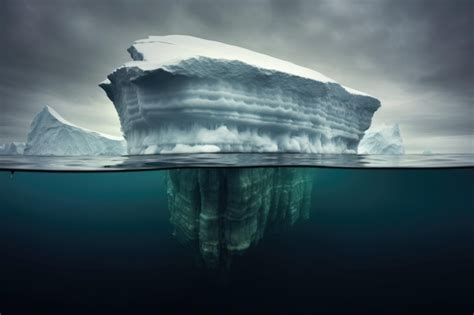 Premium Ai Image Iceberg With A Visible Split Showcasing Layers