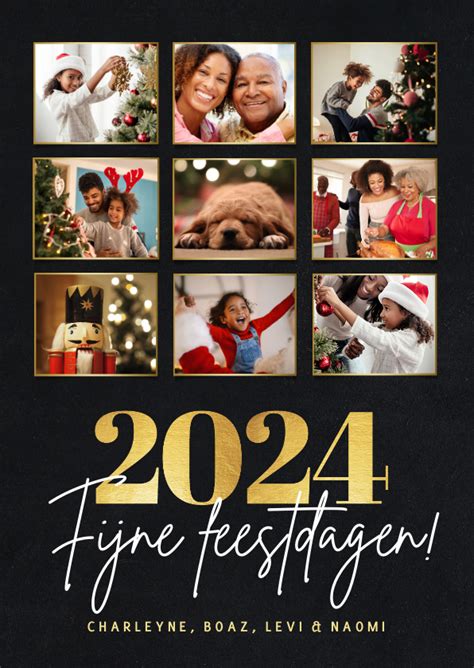 Stijlvolle Kerst Nieuwjaarskaart Met Kaartje2go