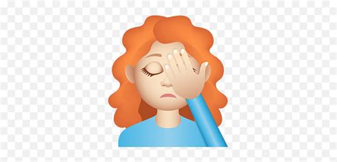 Gingermoji Kristina Caizley Red Head Face Palm Emojipalm To Forehead