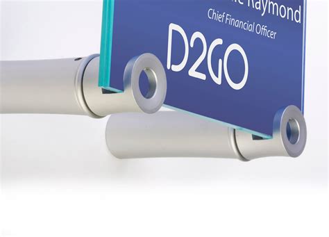 Office Sign Standoff 4” Anodized Finish Edge Grip Displays2go