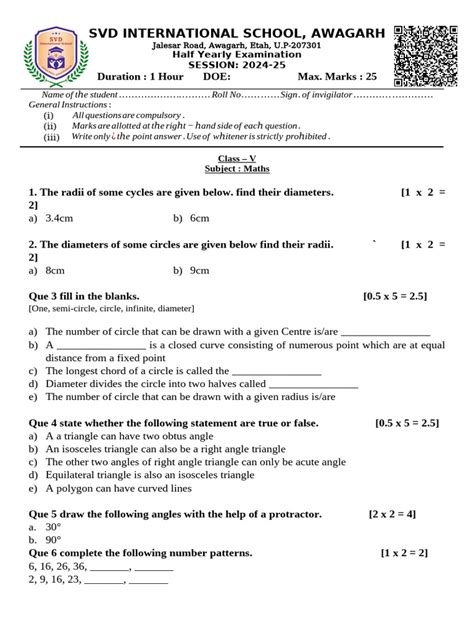 5thmaths Pdf Circle Triangle