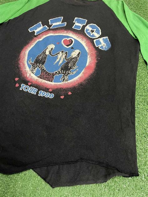 Band Tees × Vintage Vintage 1980 Zz Top Texas Tour Ra Gem