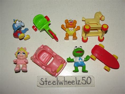 Muppet Babies Gonzo Fozzy Kermit And Miss Piggy Mcdonalds Toy Lot 1986