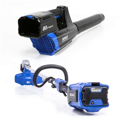 Kobalt 80 Volt Cordless Battery String Trimmer And Leaf Blower Combo