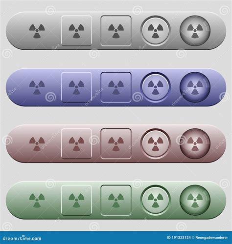 Radiation Icons On Horizontal Menu Bars Stock Vector Illustration Of Template Chemistry