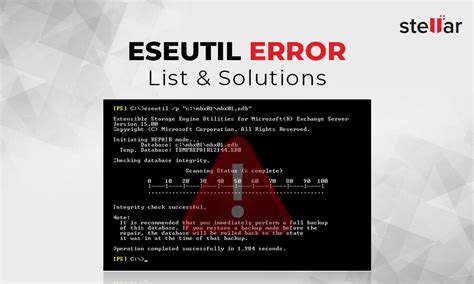 Common EseUtil Errors List And Their Solutions