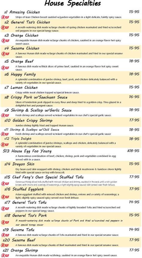 Great Wall Menu Florence Ma