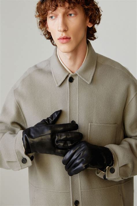 남성장갑 블랙 양가죽 체크라인 스마트폰터치 장갑 Dcgv3f121bk 감도 깊은 취향 셀렉트샵 29cm