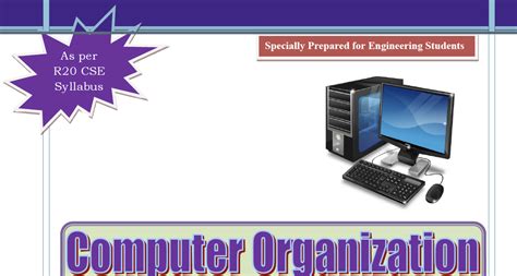 Engineering Drive Computer Organization For Btech Cse Ii Year I Sem R20