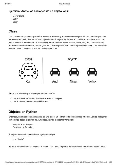 Hoja De Trabajo De Python