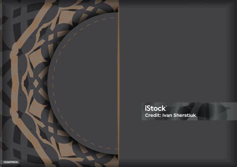 텍스트와 빈티지 패턴에 대한 장소와 초대를 준비 그리스 장식과 회색 색상의 인쇄 디자인 엽서에 대한 템플릿 0명에 대한 스톡 벡터 아트 및 기타 이미지 Istock