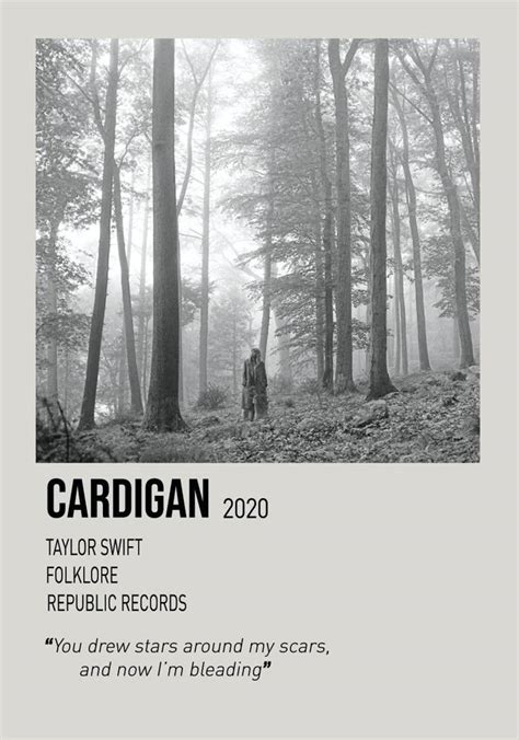 Cardigan Polaroid Song Poster Ver 2 Taylor Swift Posters Taylor