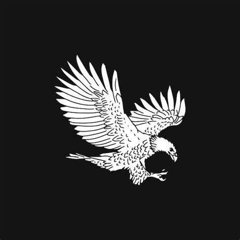 Premium Vector Illustration Hand Drawing Hawk Vector Design