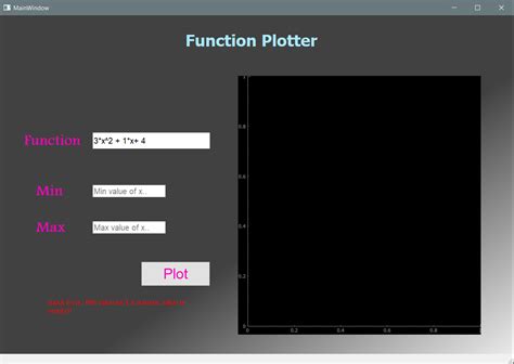 Github Mohamedibrahim99function Plotter A Gui Program That Plots Arbitrary User Entered