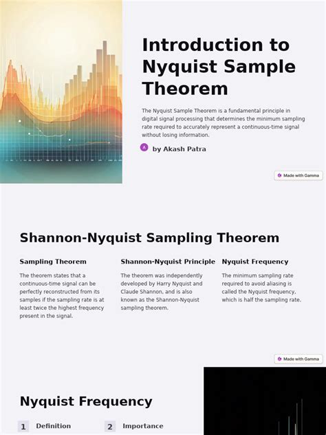 Introduction To Nyquist Sample Theorem 1 Pdf