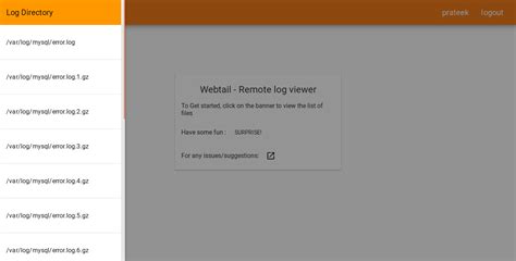 github prateeknischal webtail a web server based remote tailing tool