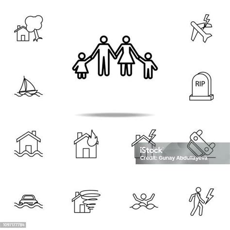 가족 선 아이콘입니다 웹 및 모바일에 대 한 보편적인 보험 아이콘 설정 가족에 대한 스톡 벡터 아트 및 기타 이미지 가족 개념 날씬한 Istock