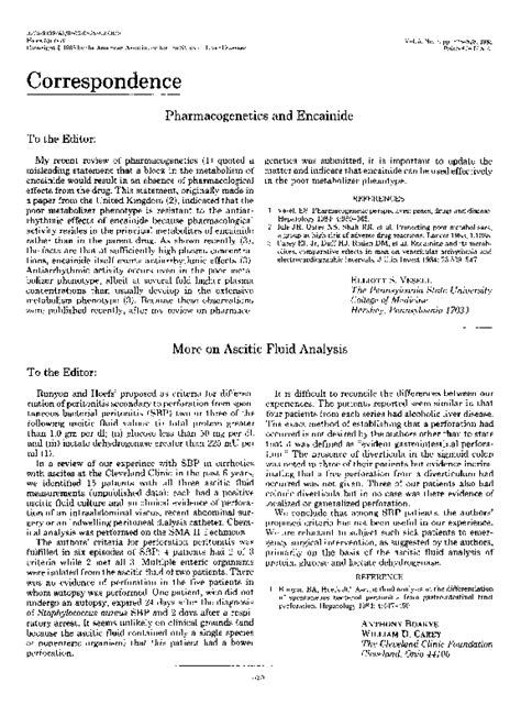 Pdf More On Ascitic Fluid Analysis