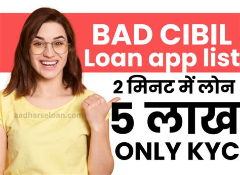 41 Bad Cibil Loan App List India ₹5 लाख तक लोन बिना इनकम प्रूफ घर