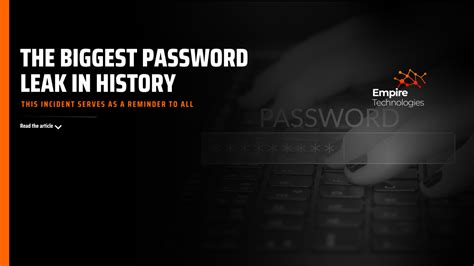The Biggest Password Leak In History
