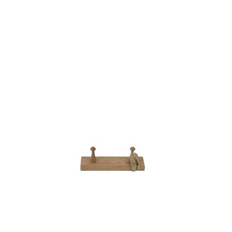 Shaker Peg Rail Oak 2 Peg Stuffedbox