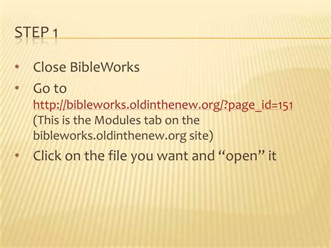 Adding Modules To Bibleworks Pptx