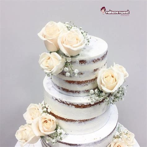 Semi Naked Wedding Cake Cake By Naike Lanza Cakesdecor