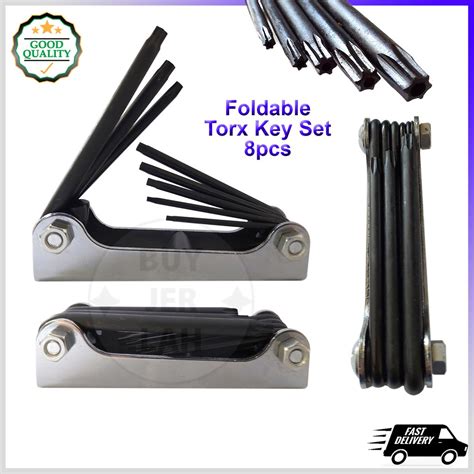Foldable Torx Key Set 6pt Star Allen Key Allen Key Bunga 六角扳手 8pcs1set Shopee Malaysia