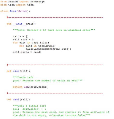 Solved Python Modify The Deck Class To Keep Track Of The Chegg Com
