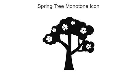 Spring Tree Monotone Icon In Powerpoint Pptx Png And Editable Eps Format PPT Sample