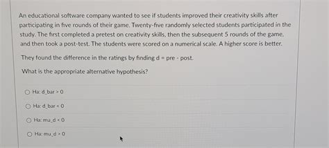 Solved An Educational Software Company Wanted To See If Chegg