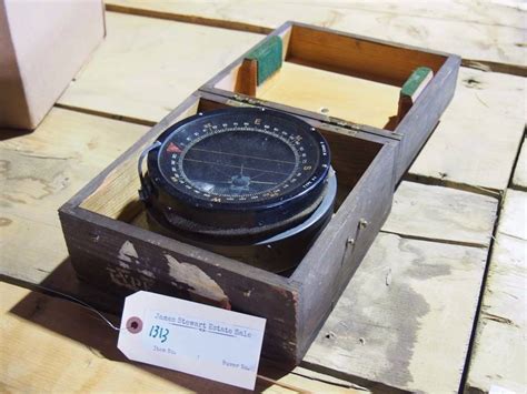 Rcaf Aircraft Instrument Compass In Wooden Box Bodnarus Auctioneering