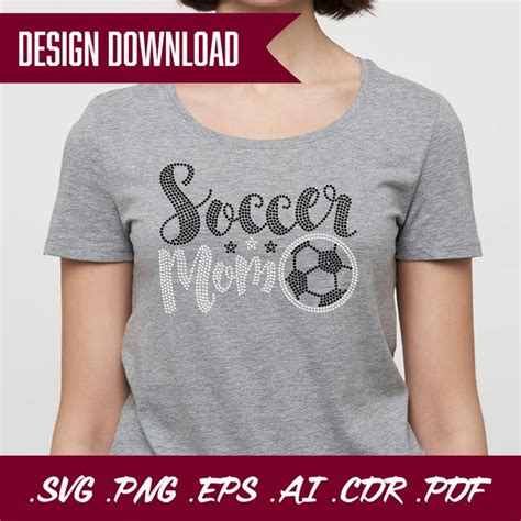 Soccer Mom Bling Rhinestone Design Instant Download
