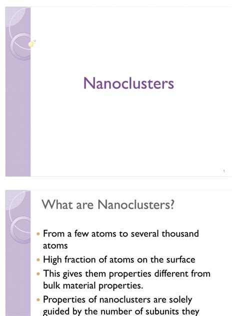 Nano Clusters Pdf Ferromagnetism Cluster Chemistry