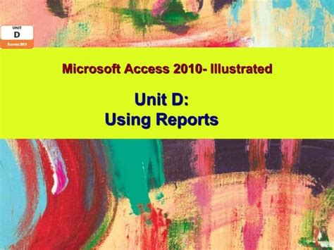 Access 2010 Unit A Ppt Pdf