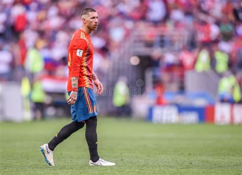 Spain National Football Team Centre Back Sergio Ramos During FIFA World
