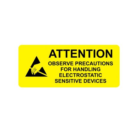 Esd Warning Labels Yellow Esd Labels Anti Static Labels