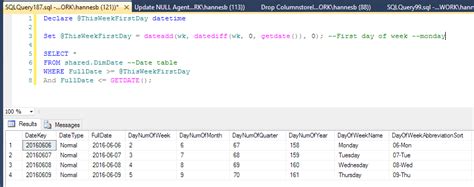 mysql how to get all days of a week starts from monday till current