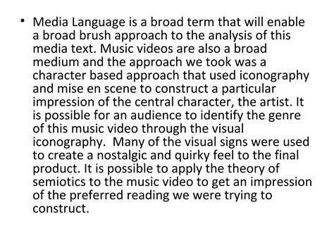 Example Answer For Question 1b Ppt Music Video Genres